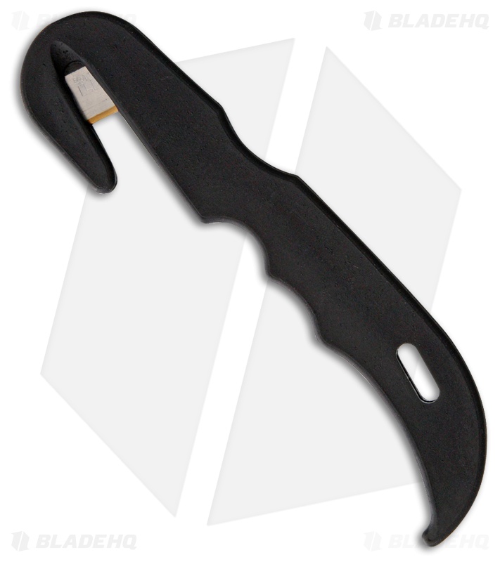 Ontario Jericho J-Hook Strap Cutter (Black) 420 - Blade HQ