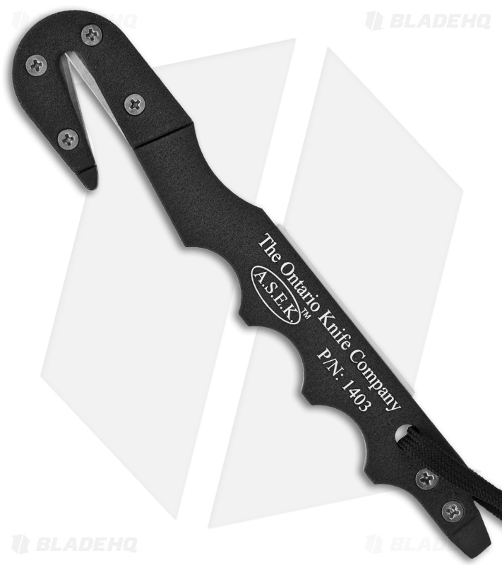 Ontario ASEK Strap Cutter Multi-Tool (Black) - Blade HQ