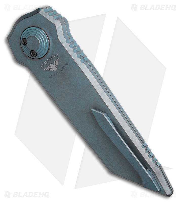 Paragon Dredd Lock Knife D/E Tanto Antique Blue BRZ