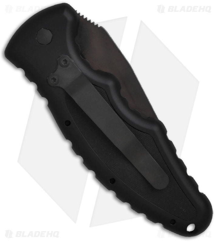 Paragon Custom Buffalo-Pearl ATKO 8 Automatic Knife (3.5" Serr) - Blade HQ