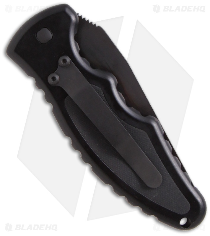 Paragon Knives PARA-8X Automatic Knife (3.5" Black Serr) - Blade HQ