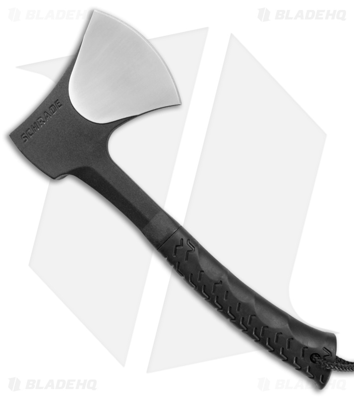 Schrade Full Tang Hatchet Black TPE (Black/Satin) SCAXE10 - Blade HQ