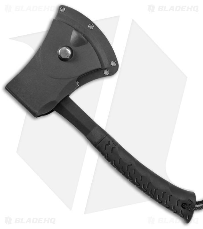 Schrade Full Tang Hatchet Black TPE (Black/Satin) SCAXE10 - Blade HQ
