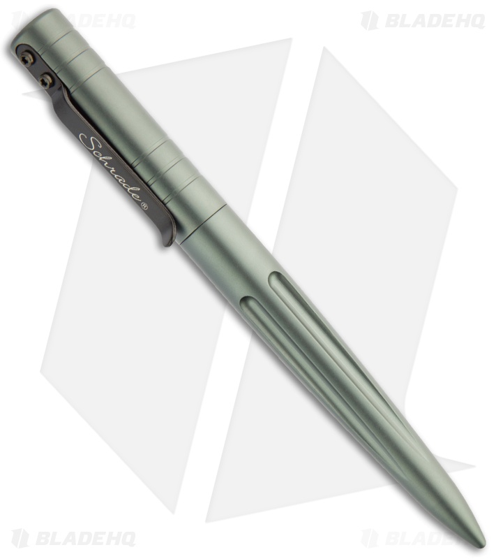 Schrade Grey Aluminum Pen & Tactical Defense Tool SCPENG - Blade HQ