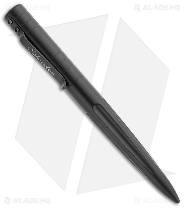 Schrade Aluminum Pen & Tactical Defense Tool (Black) SCPENBK - Blade HQ
