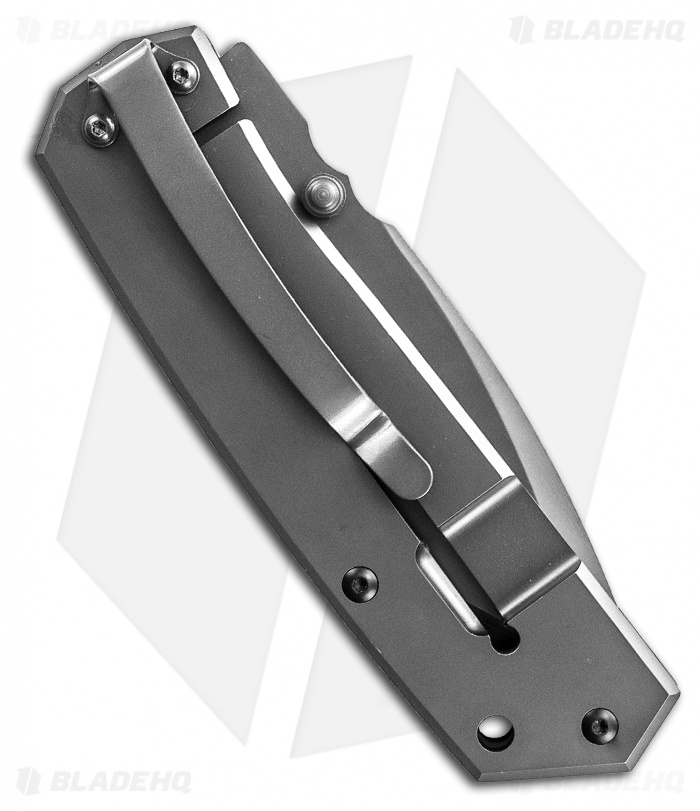 Schrade Drop Point Frame Lock Knife (3.7" Gray) SCH303 - Blade HQ