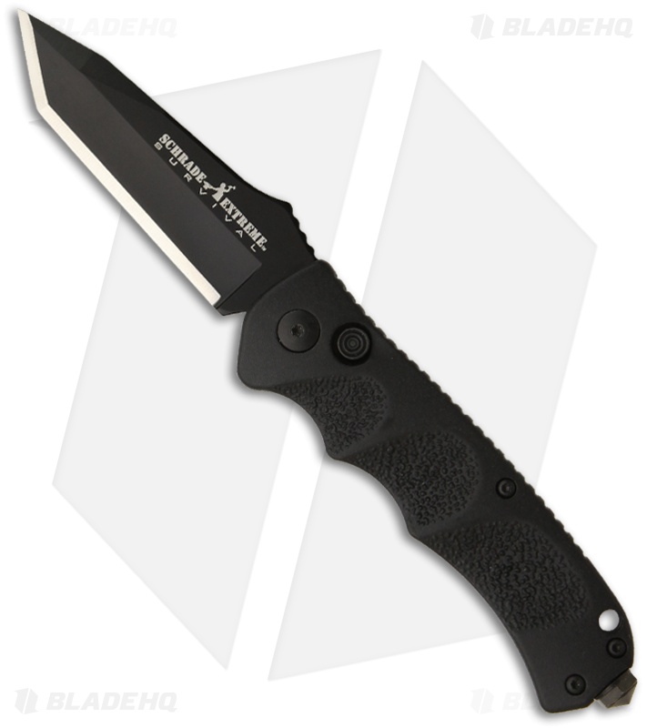 Schrade Extreme Survival Tanto Automatic Knife (3.25" Black) SC60BT ...