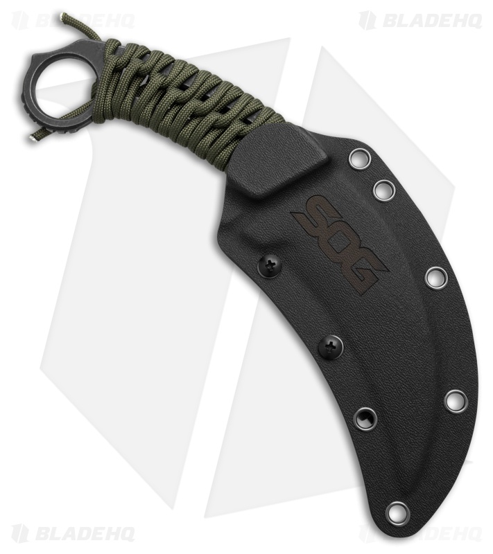 SOG Gambit XL Fixed Blade Knife Green Paracord SW