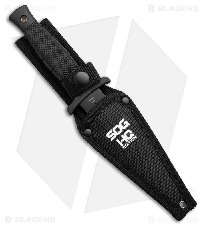 SOG HQ Nightshade Fixed Blade Boot Knife Black GFN Black