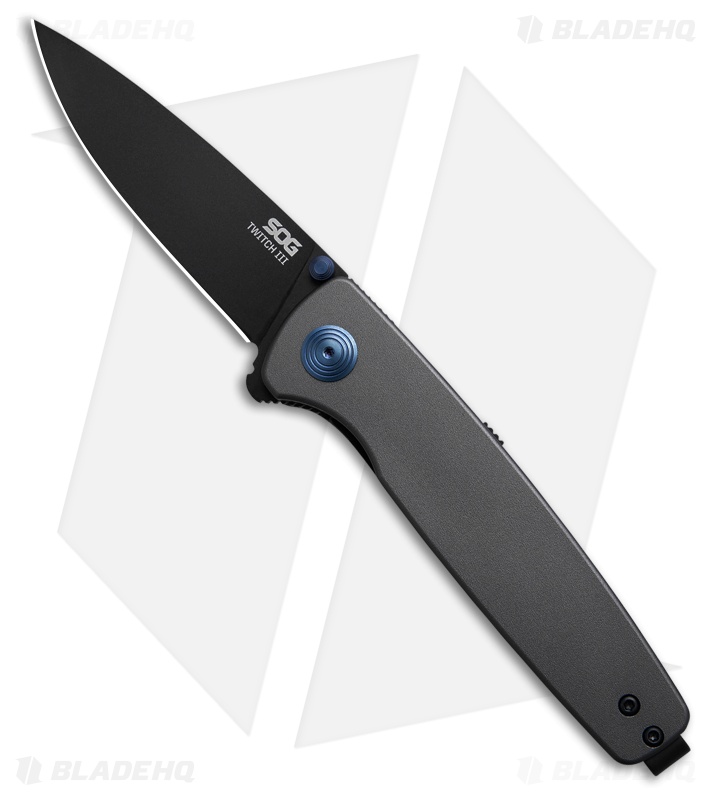 SOG Twitch III Knife Gunmetal Gray Aluminum - Blade HQ