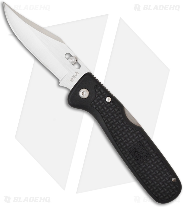 SOG Mini AutoClip Lockback Knife (2.68" Satin) AC-10 - Blade HQ