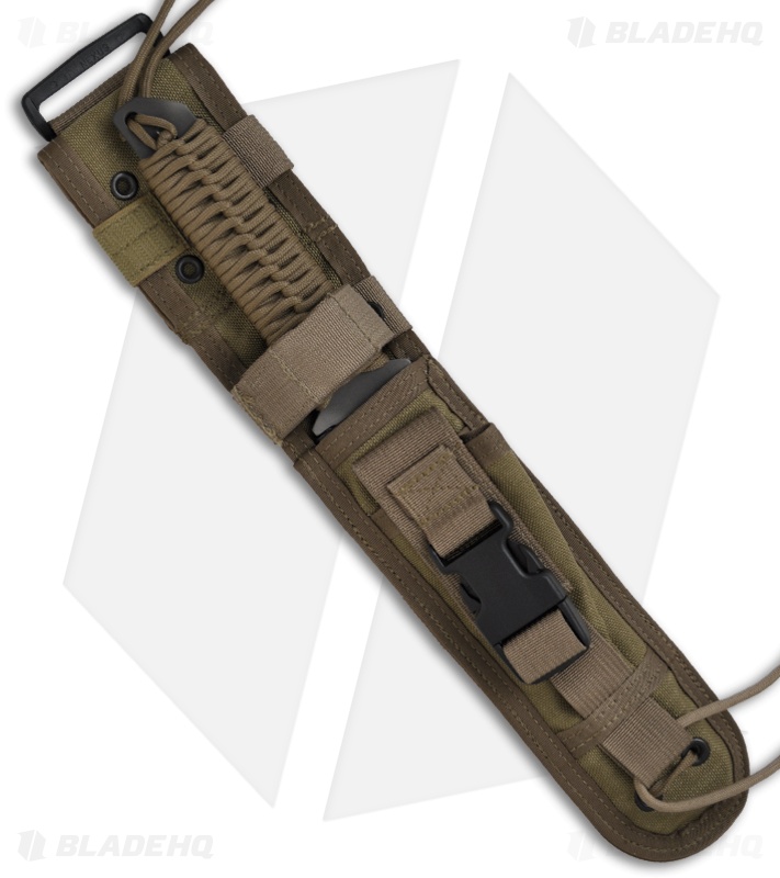 Strider BT Fixed Blade Knife w/ Tan Cord (6.25" Tiger Plain) - Blade HQ