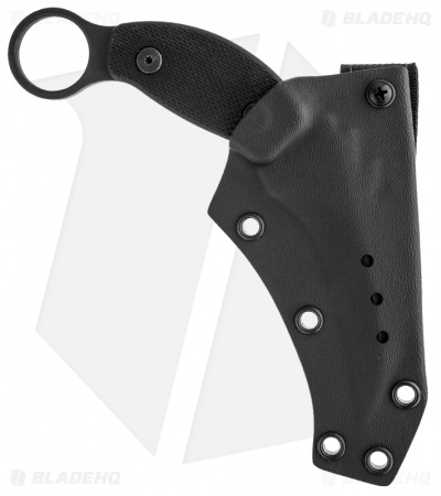 Strider PS Small Karambit Knife w/ Black G-10 (3.5" Black Plain) - Blade HQ