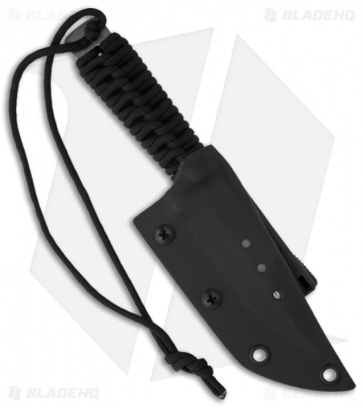 Strider WP Bowie Knife Fixed Blade w/ Black Cord Wrap (4" Stonewash ...