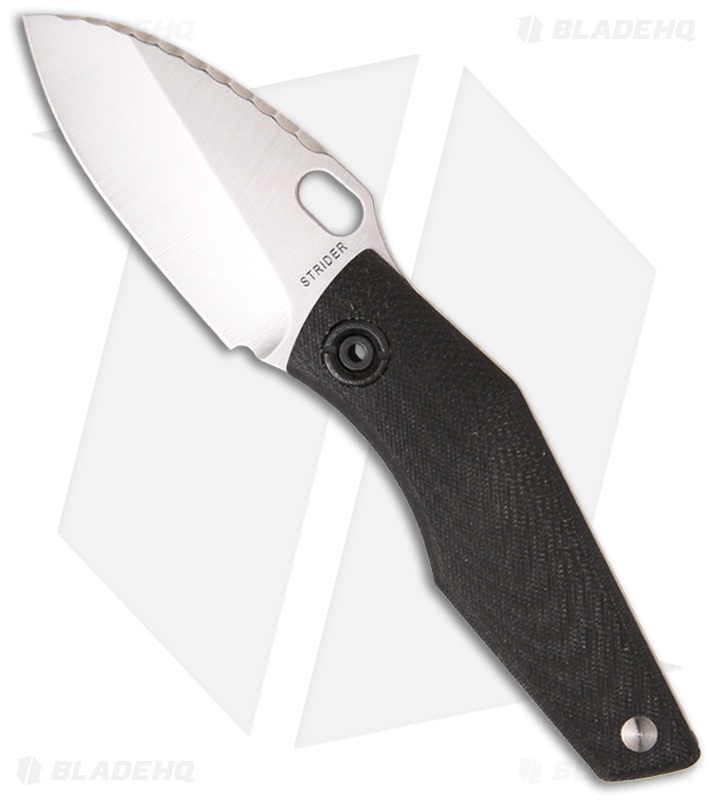 Strider SJ75 Mini Titanium Framelock Knife w/ Black G10 (3" Plain ...