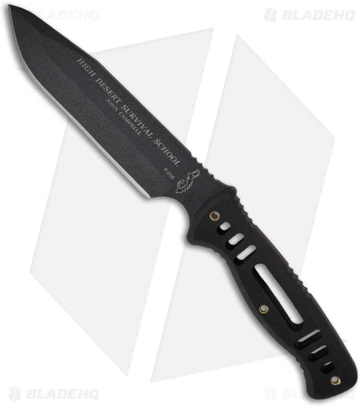TOPS Knives High Desert Survival Knife Fixed Blade (6.25" Black Plain ...