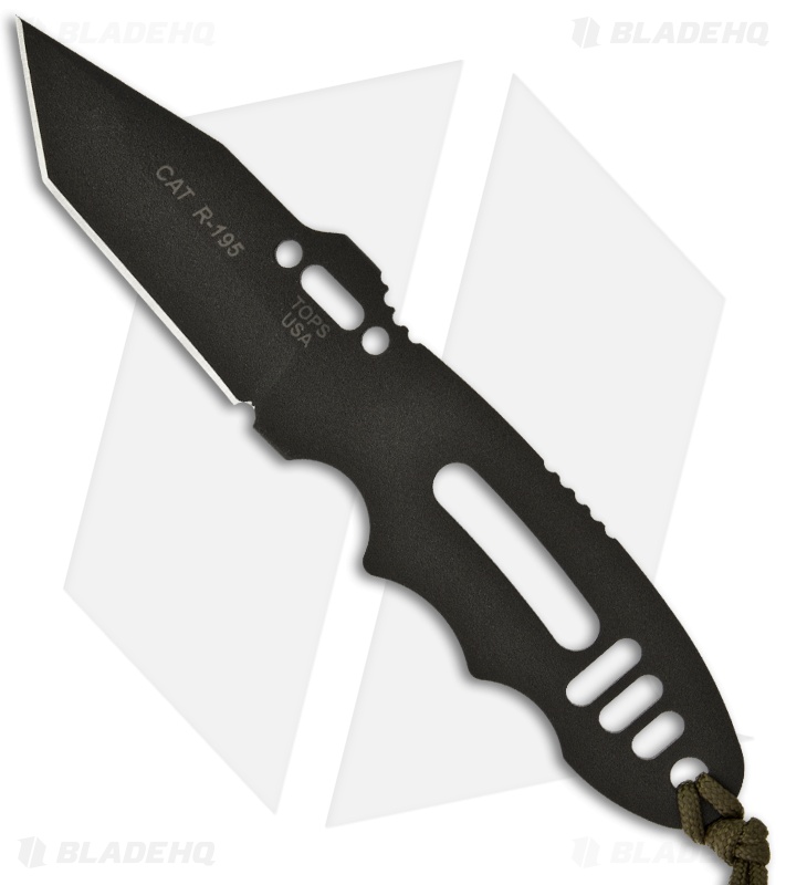 TOPS Knives C.A.T. Series #202 Covert Anti-Terrorism Knife (3.25" Black ...