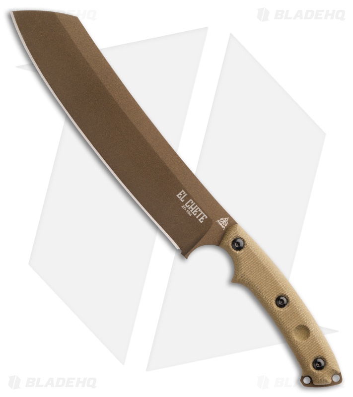 TOPS Knives El Chete Mini Knife Green Micarta Bronze