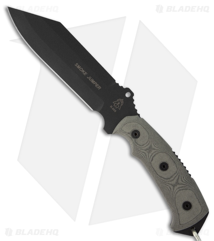 TOPS Knives Smoke Jumper Knife Fixed Blade (6.5" Black Plain) SJ626 ...