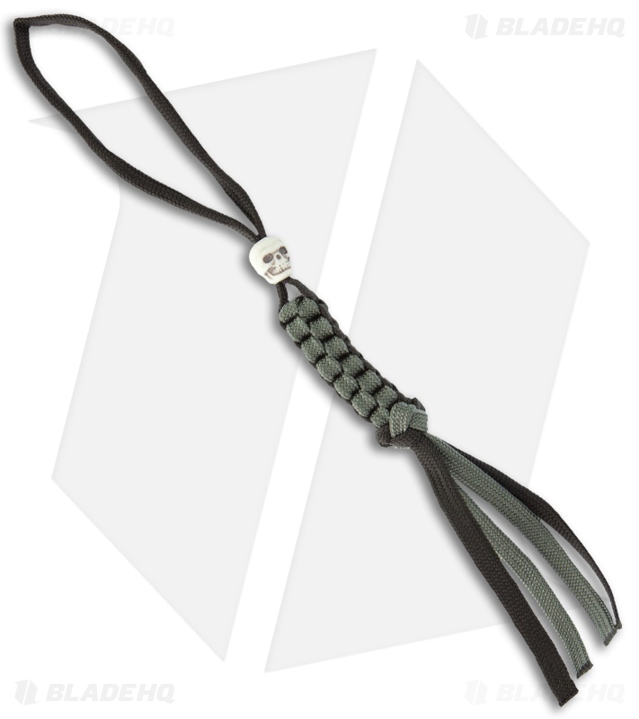 Para-Cord Wilson Tactical Lanyard Parachute Cord Black & Grey (Skull ...