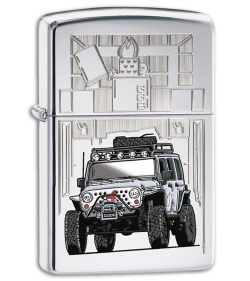 Zippo Lighter Polished Chrome Zippo Jeep 28508 - Blade HQ