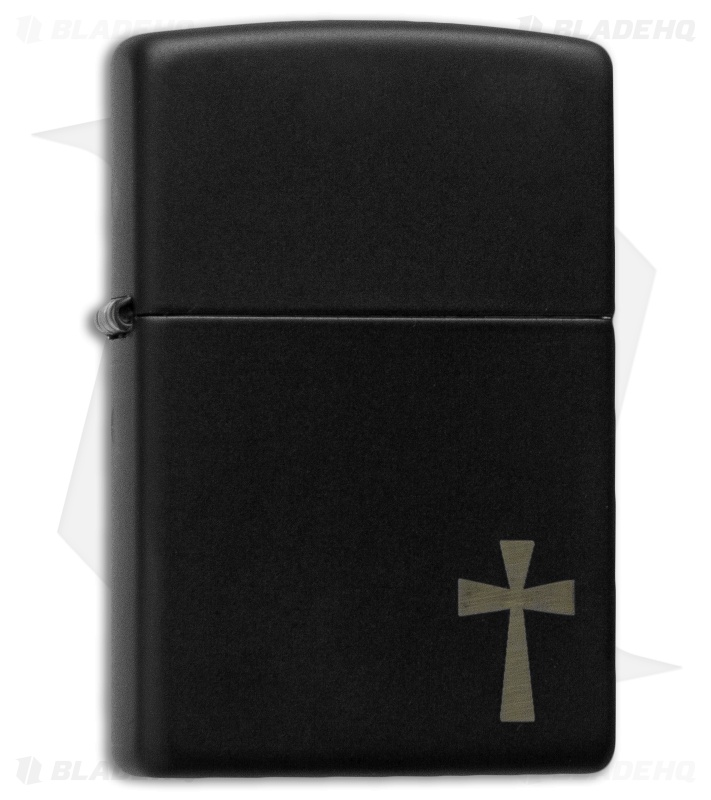 Zippo Classic Lighter Cross (Black Matte) 24721 - Blade HQ