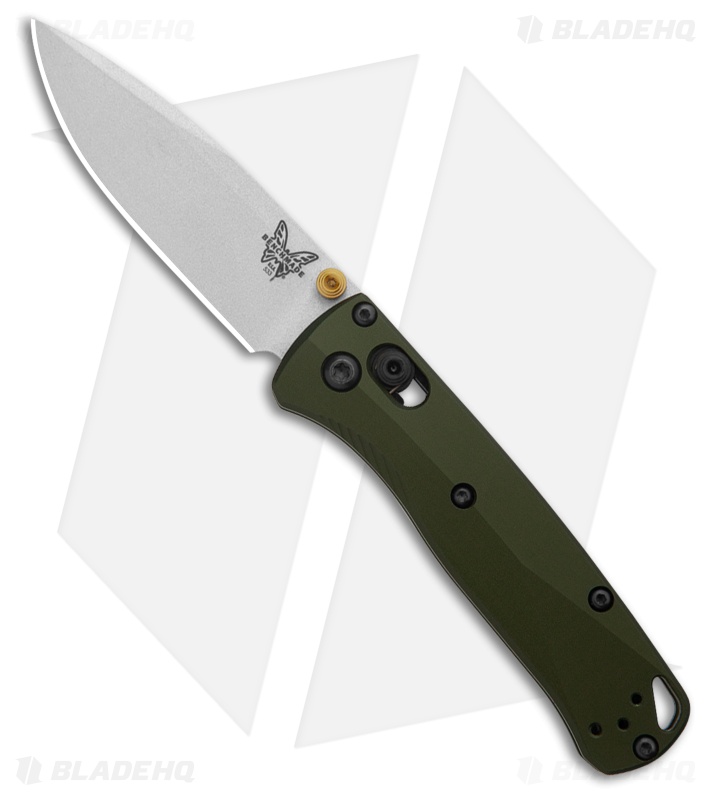 Benchmade Mini Bugout AXIS Lock Green Al Drop Point SW S90V