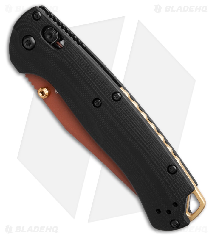 Benchmade Taggedout AXIS-Lock Knife Black G10 Copper Suede