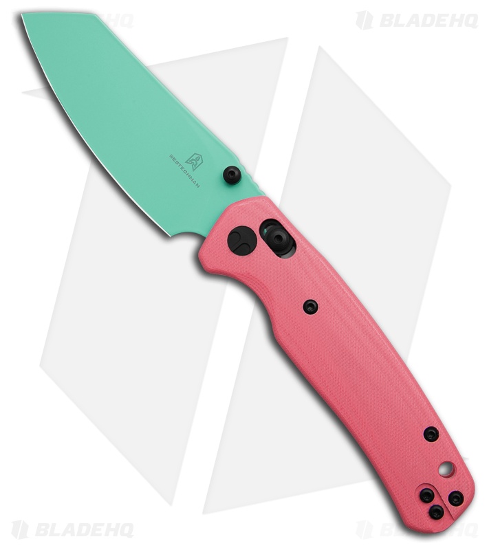 Bestechman Cicada's Wing Knife Pink G-10 Blue