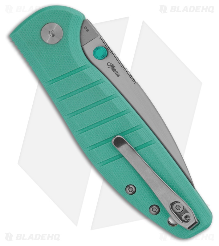 Bestechman Goodboy Jr. Blue G-10 Drop Point Satin/SW D2