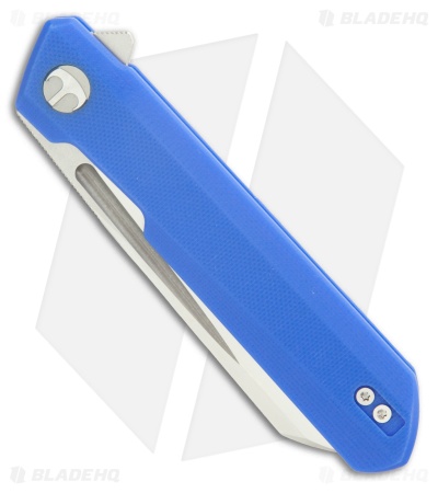 Bestechman Dundee Blue G-10 Sheepsfoot Satin, Stonewash D2