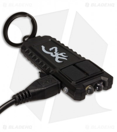 Browning Flash Rechargeable USB Keychain Flashlight Black (35 Lumens ...