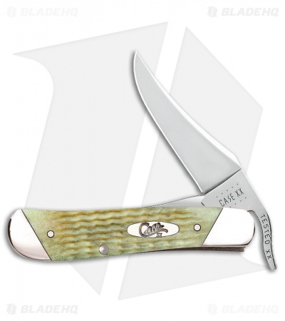 Case Cutlery Russlock Knife 4.25" Jigged Mint Green Bone - Blade HQ