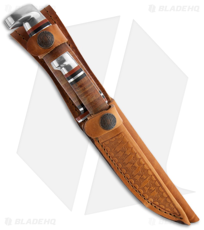 Case Leather Hunter Fixed Blade Two Knife Set (316-5 SS & M3FINN SS ...