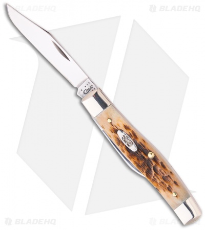 Case Small Texas Jack Knife 3.5" Amber Bone (62032 CV) 00077 - Blade HQ