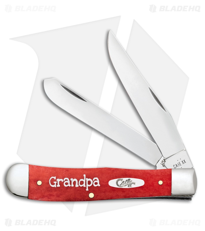 Case Knives Trapper Knife 4.1" Dark Red Bone (6254 SS)
