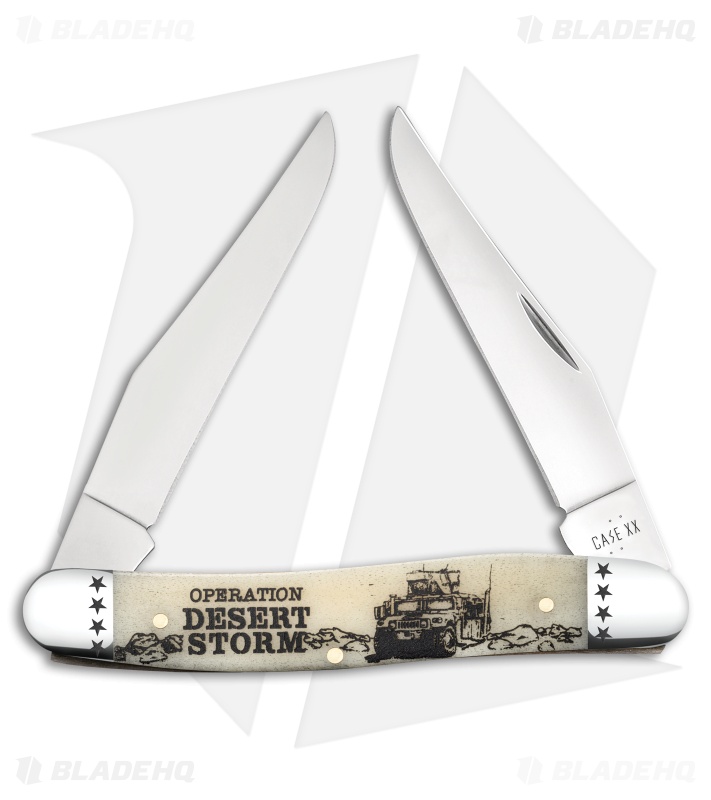 Case Knives Muskrat Desert Storm Knife 3.9" Smooth Bone (Muskrat SS)