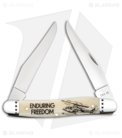 Case Knives Muskrat Enduring Freedom Knife 3.9" Smooth Bone (Muskrat SS)