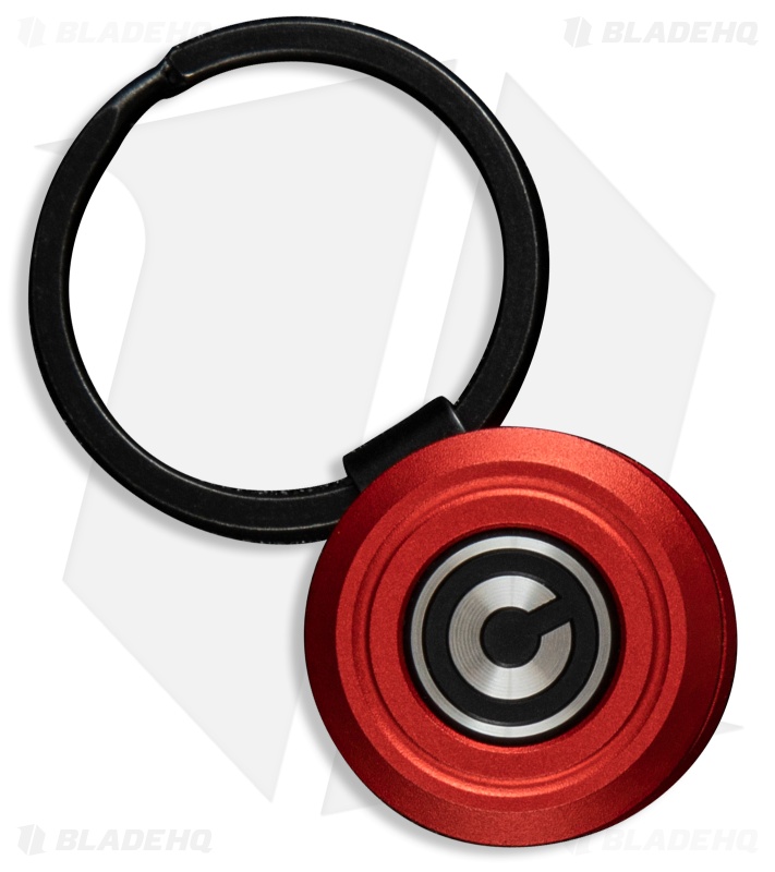 CIVIVI Key Coin Keychain | Red Aluminum Black Key Ring