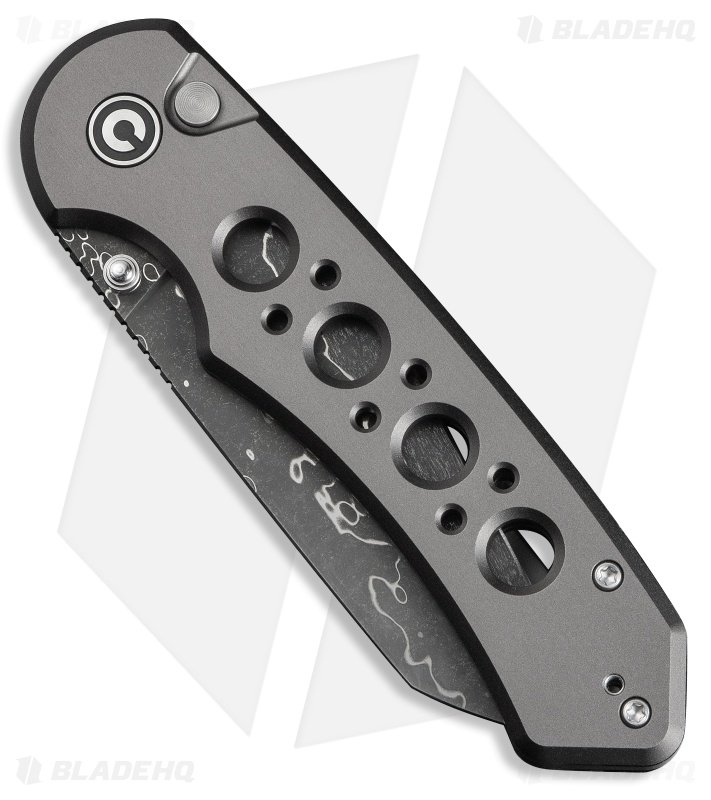 CIVIVI Pragma Prime Knife Gray Aluminum Damascus