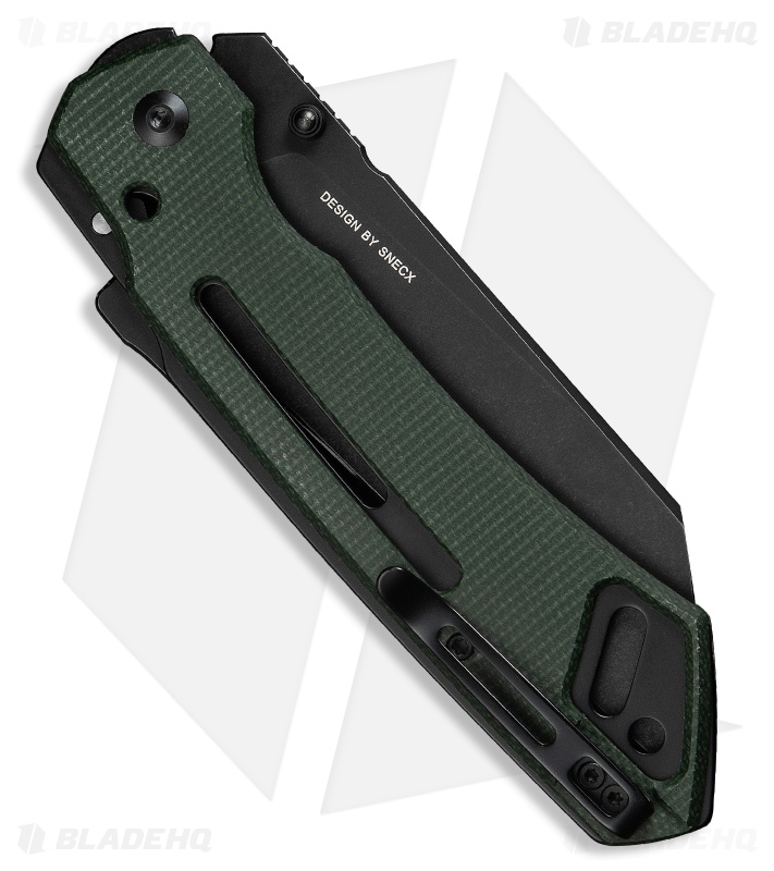CIVIVI Buster FG Knife Green Canvas Micarta Black SW