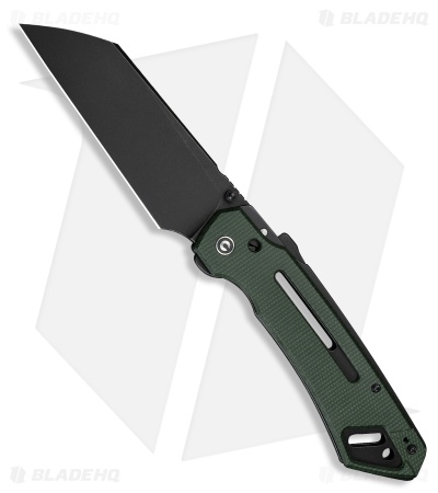 CIVIVI Buster FG Knife Green Canvas Micarta Black SW