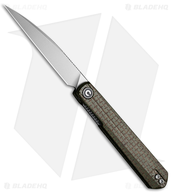 CIVIVI Clavi Liner Lock Knife Green Burlap Micarta-Blade HQ
