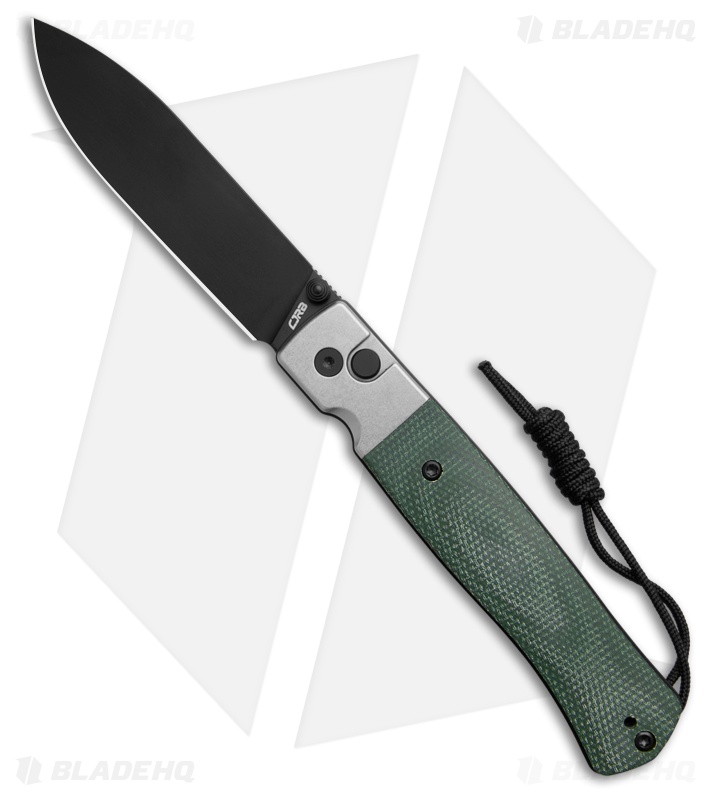 CJRB Glacier Green Micarta Drop Point Black PVD AR-RPM9
