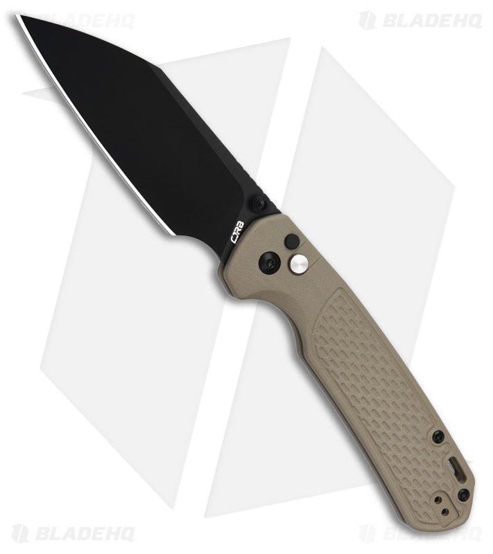 CJRB Large Pyrite-Light Knife Desert G-10 black PVD