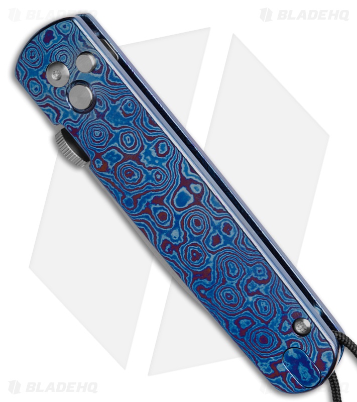 CJRB Locust Knife Blue Timascus MagnaCut Satin