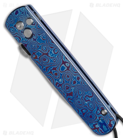 CJRB Locust Knife Blue Timascus MagnaCut Satin