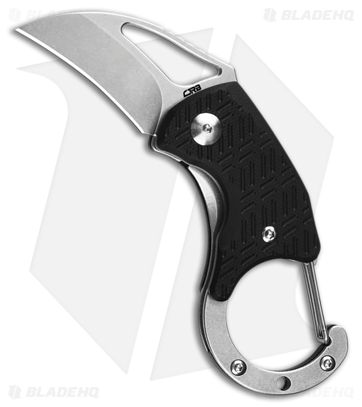 CJRB Anansi Liner Lock Carabiner Knife Black G-10 SW
