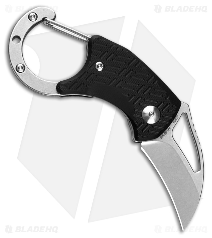 CJRB Anansi Liner Lock Carabiner Knife Black G-10 SW