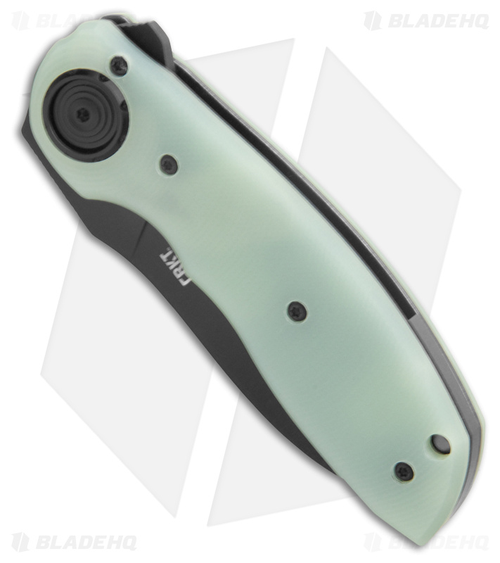 CRKT Bot Assisted Deadbolt Liner Jade G-10 Black - Blade HQ